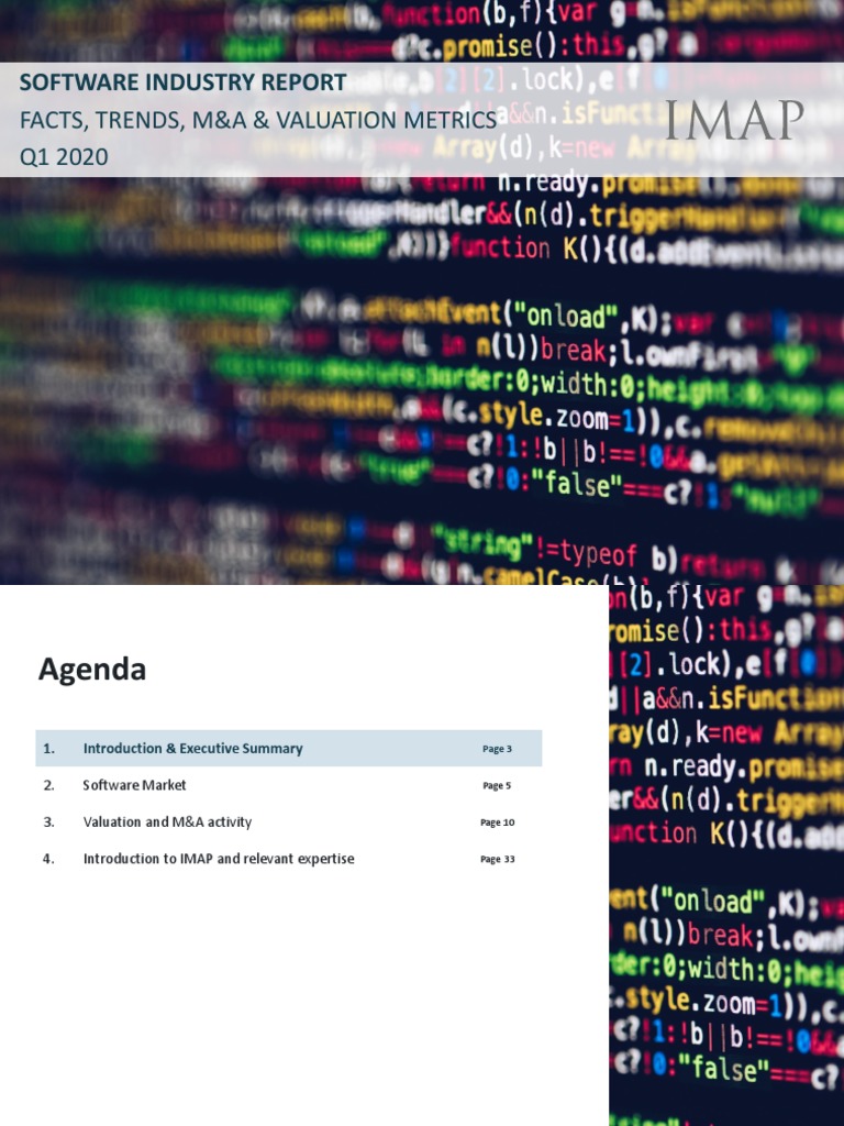 Software Industry Report: Facts, Trends, M&A & Valuation Metrics Q1 ...