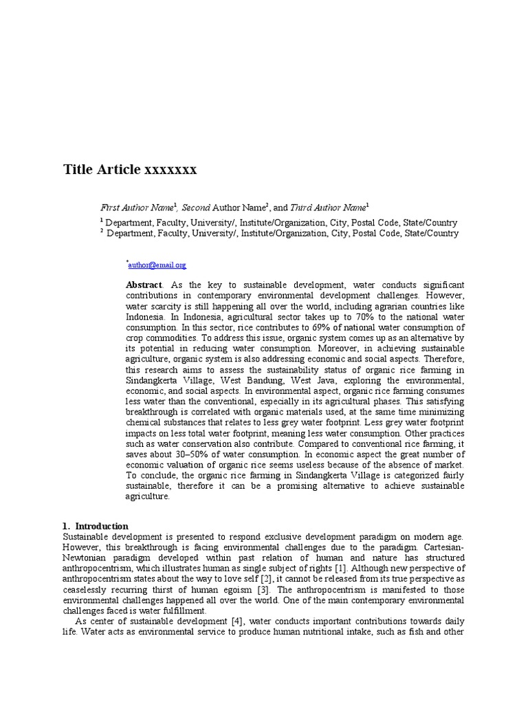 Article Sample IOP | PDF | Organic Farming | Agriculture