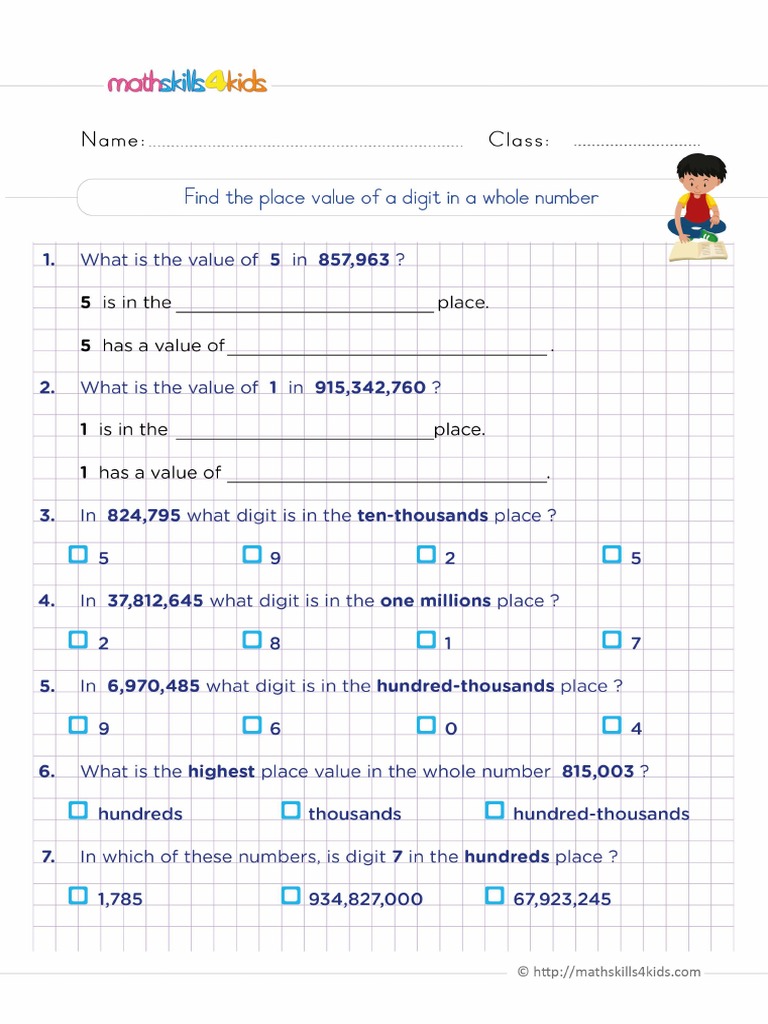 01.place Value and Names For Whole Numbers 255cah | PDF