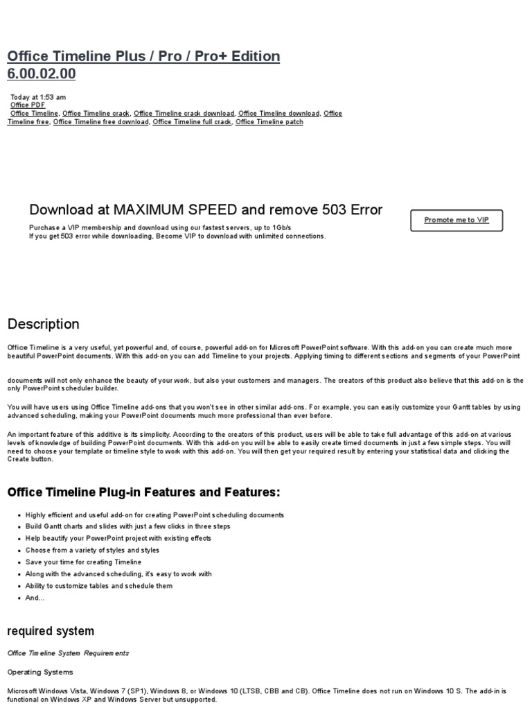 Office Timeline Plus / Pro / Pro+ Edition 6.00.02.00: Download at ...