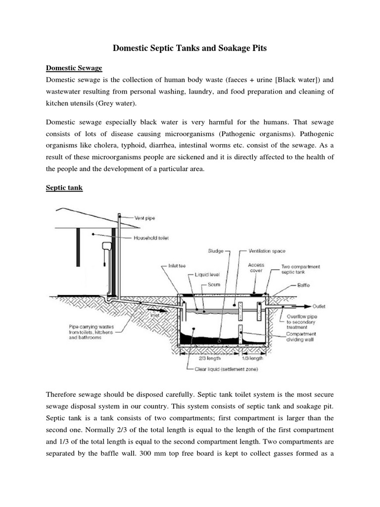Septic Tank and Soakage Pit Design Guide | PDF | Sewage Treatment ...