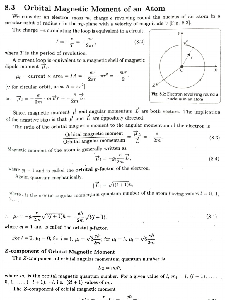 Orbital Magnetic Moment | Download Free PDF | Atomic Orbital ...