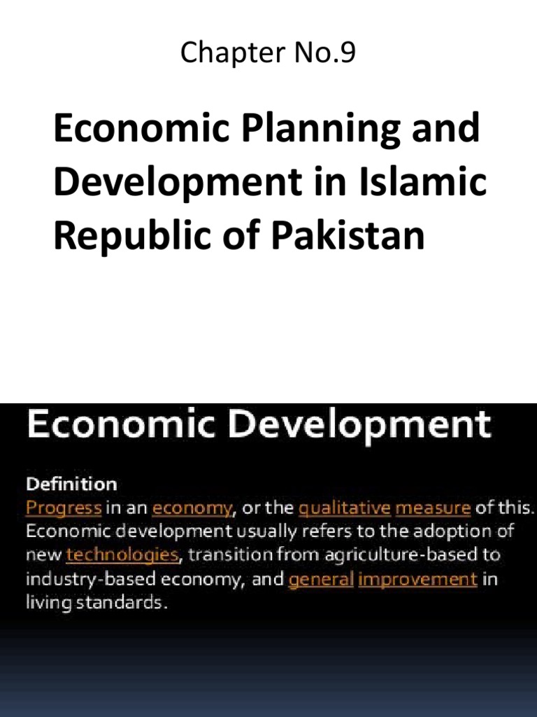 Chapter No.9: Economic Planning and Development in Islamic Republic of ...