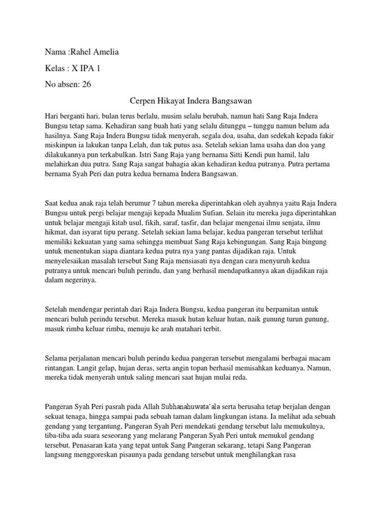 Cerita Hikayat Indera Bangsawan Pdf