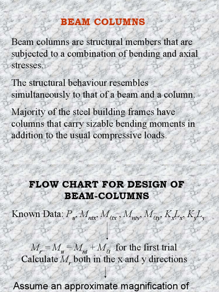 Lec11.1 Beam Columns | PDF | Beam (Structure) | Column