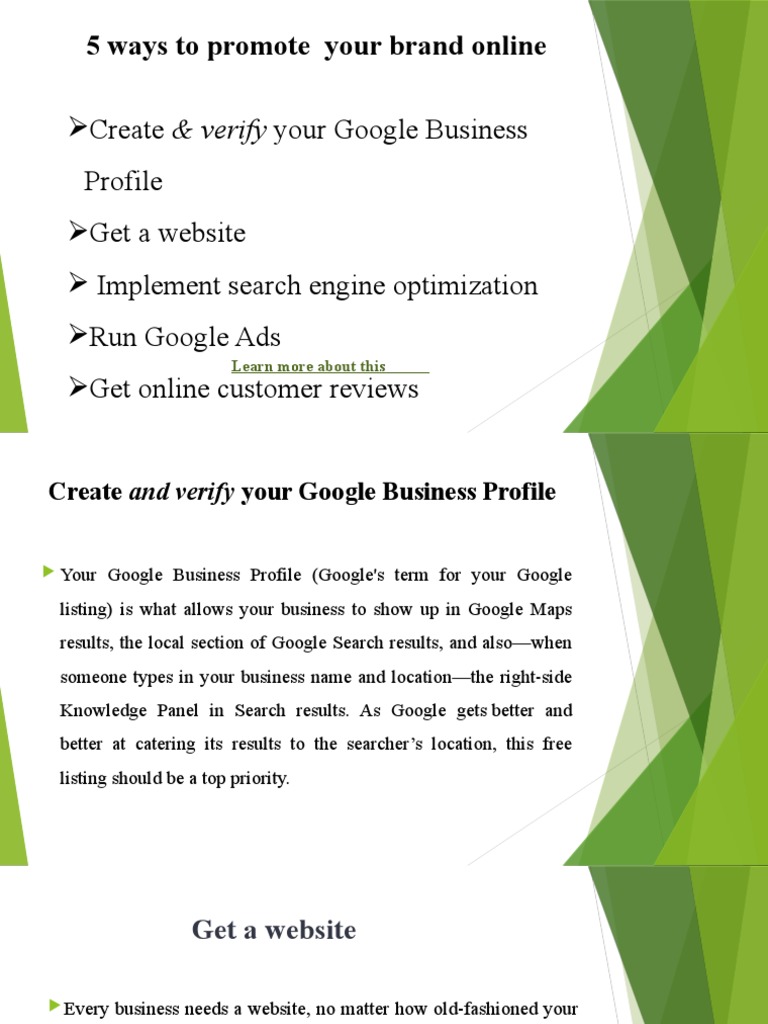 5 Ways To Promote Your Brand | PDF