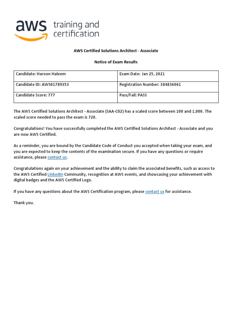 AWS Certified Solutions Architect - Associate | PDF | Architect | Test ...