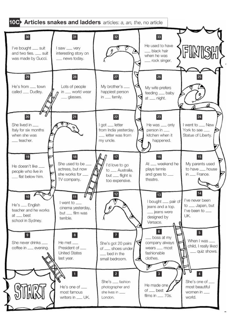 10C Articles Snakes and Ladders | PDF