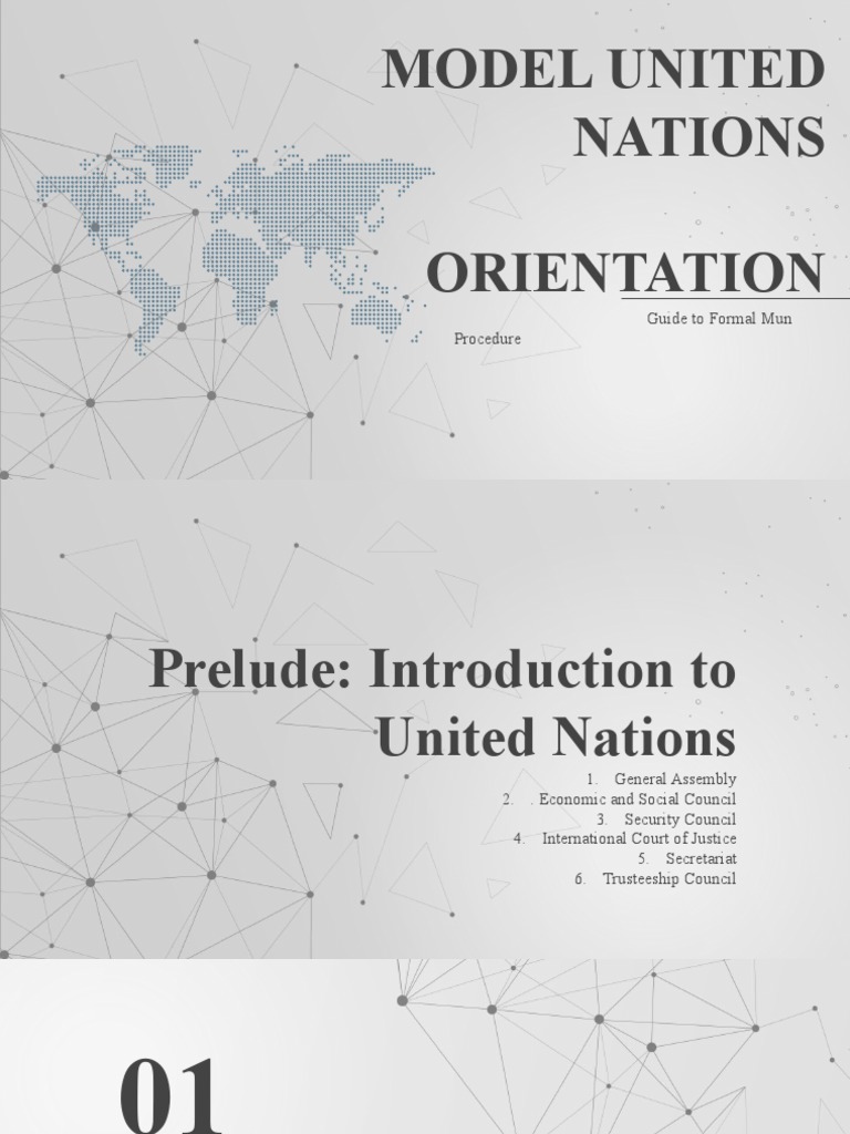 Model United Nations Orientation: Guide To Formal Mun Procedure | PDF ...