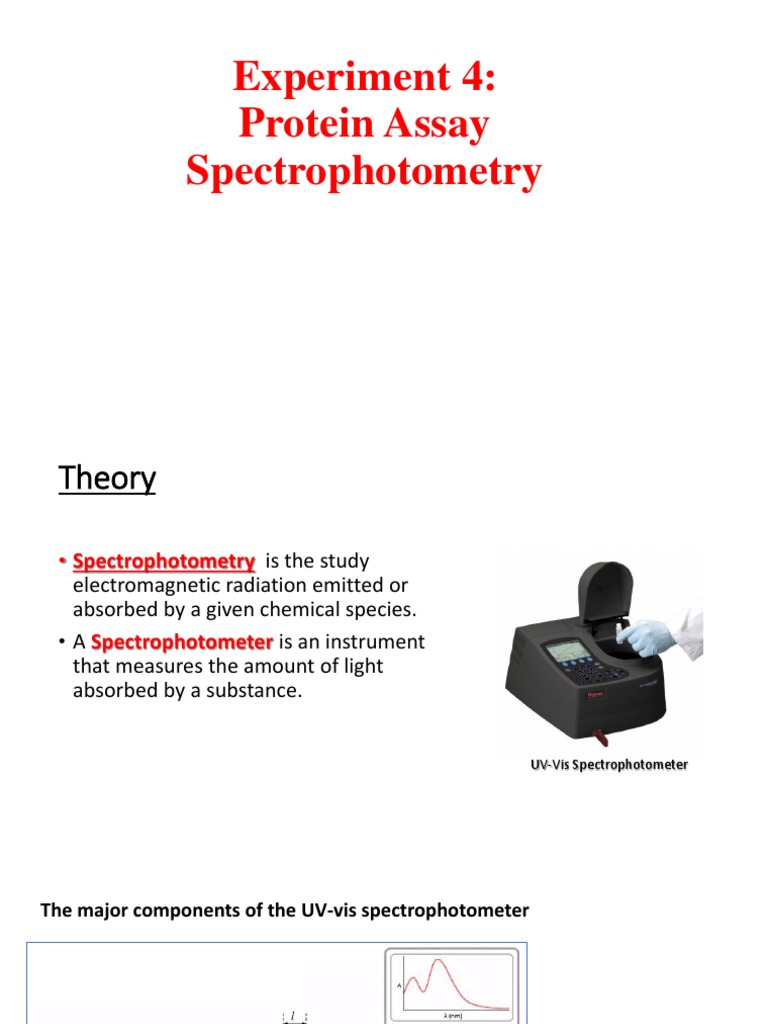 Experiment 4: Protein Assay Spectrophotometry | PDF | Spectrophotometry ...
