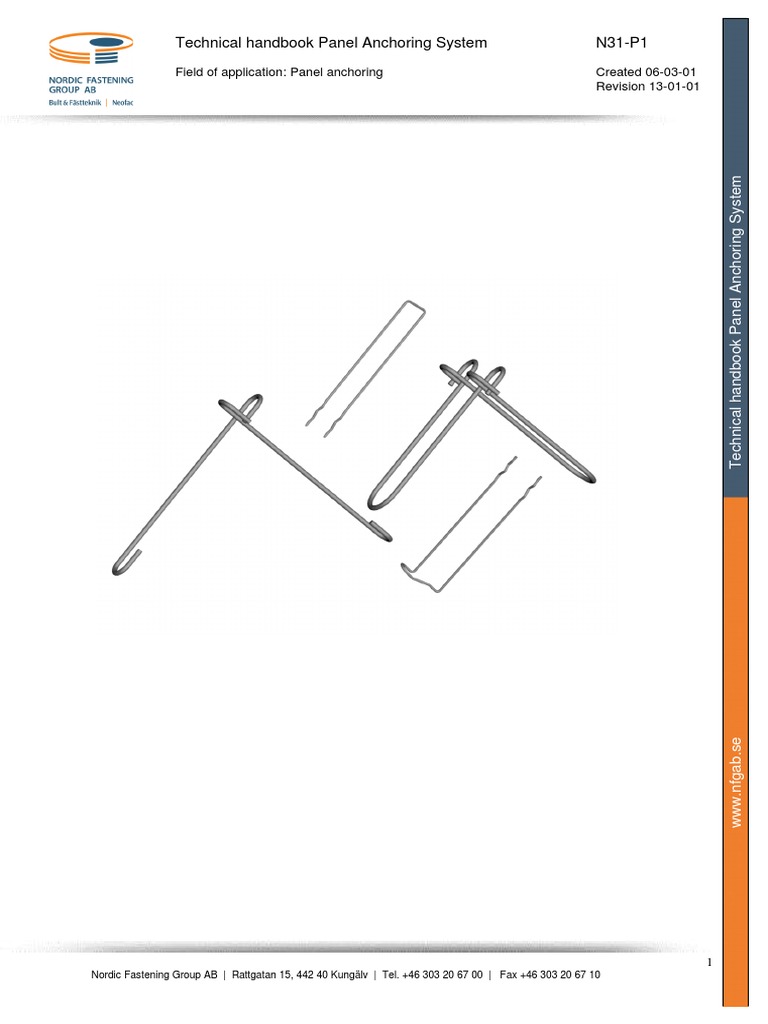 Technical Handbook Panel Anchoring System N31-P1 | PDF | Building ...