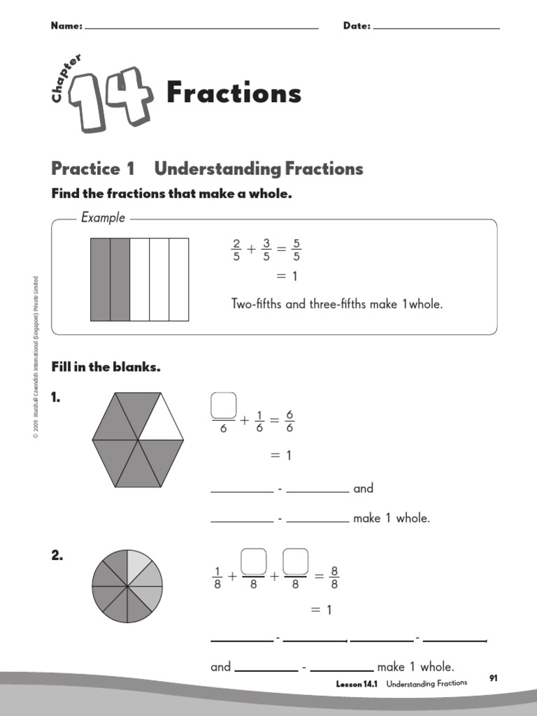 Practice 1 Understanding Fractions | PDF | Division (Mathematics ...