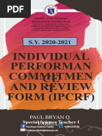 RPMS PORTFOLIO For Teachers I-III (SY 2020-2021) | PDF | Educational ...