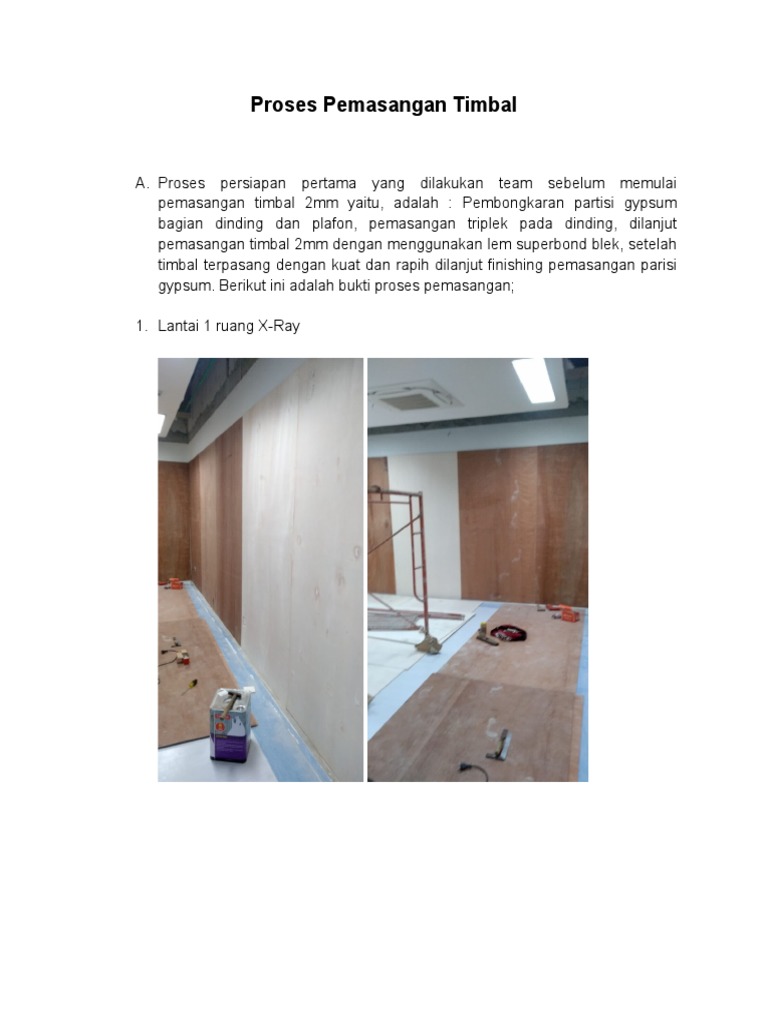 Proses Pemasangan Timbal 2mm | PDF