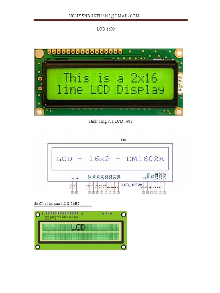 Huong Dan Su Dung LCD 16x2 | PDF