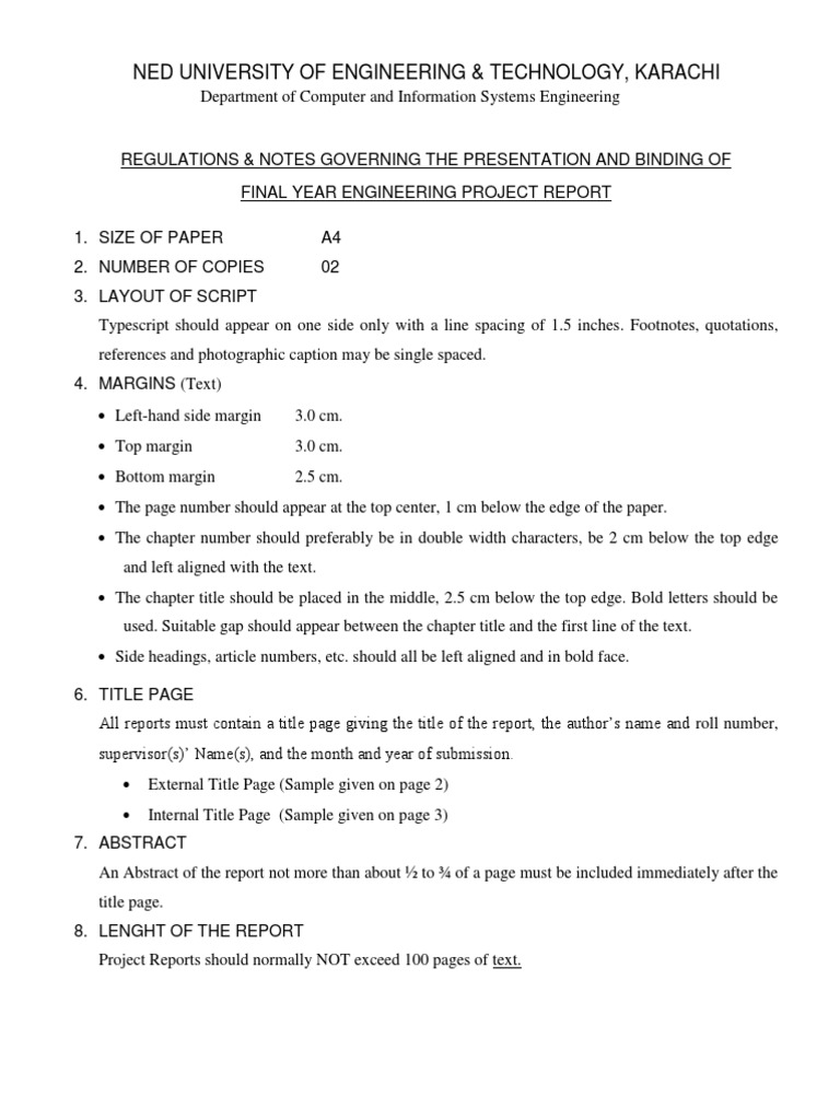 Final Year Project Report Guidelines | PDF | Printing | Written ...