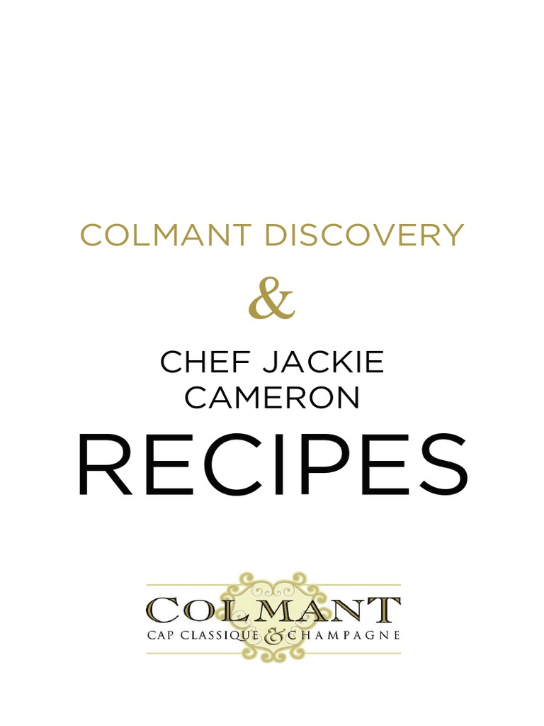 Jackie Cameron Recipes Paired With Colmant MCC v2 | PDF | Cakes | Dough
