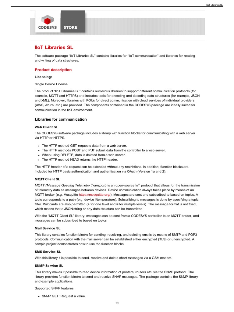 IIoT Libraries SL - en | PDF | Json | Hypertext Transfer Protocol