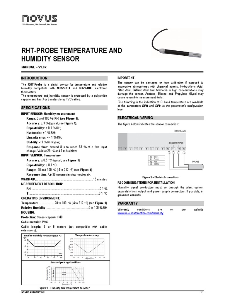 RHT Proble V10 | PDF | Sensor | Humidity