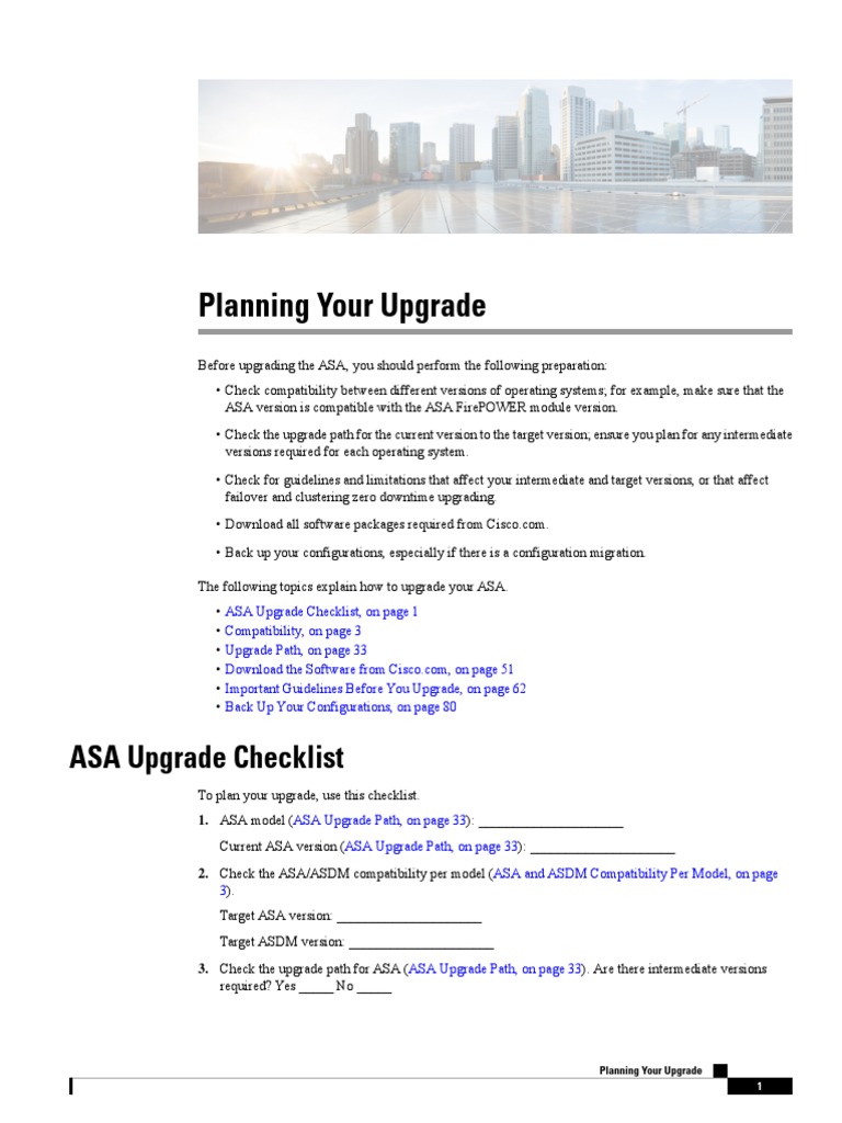 ASA - Planning Your Upgrade | PDF | Information Technology Management ...