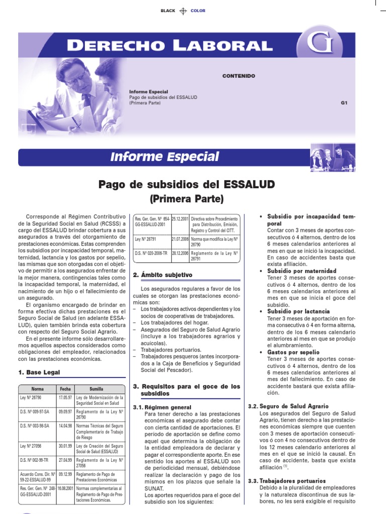 PAGO DE SUBSIDIOS DEL ESSALUD (PRIMERA PARTE) PAGO DE SUBSIDIOS DEL ESSALUD (PRIMERA PARTE)