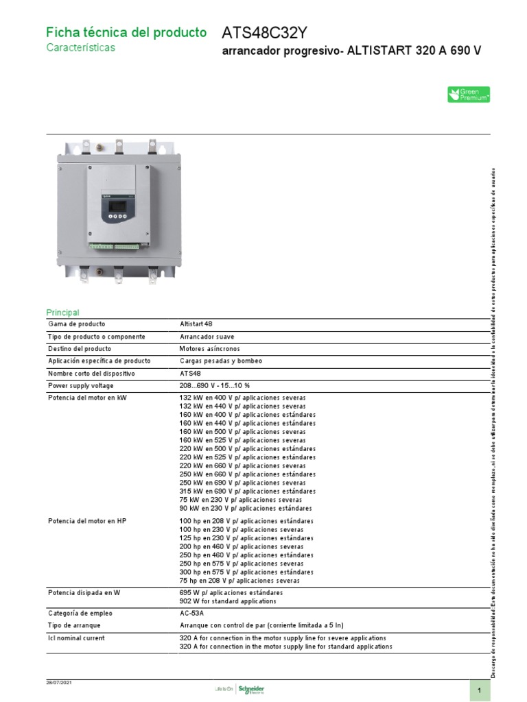 Altistart 48 - ATS48C32Y | PDF | Caballo de fuerza | Relé