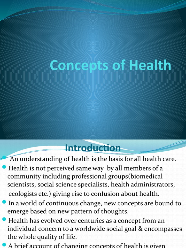 1 Concepts of Health | PDF | Concept | Psychology