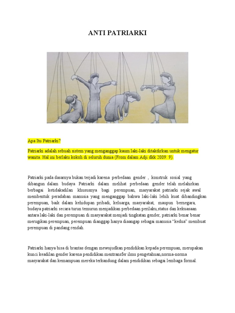 Memahami Sistem Patriarki dan Anti Patriarki | PDF