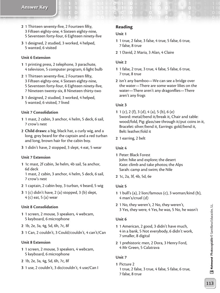 Wonder 5 Reading Answer Key | PDF | Nature