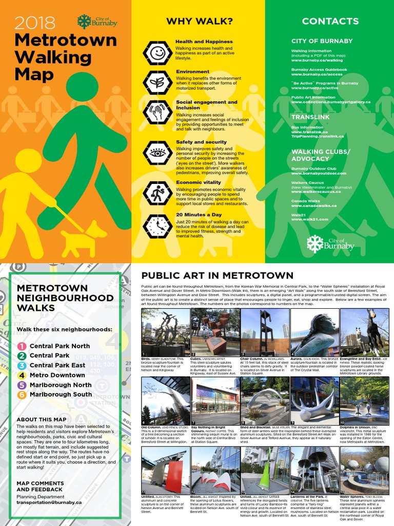 Metrotown Walking Map | PDF | Transport | Nature