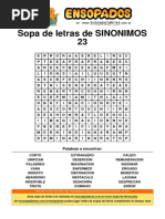 Sopa de Letras de Desastres Naturales - 20 | PDF