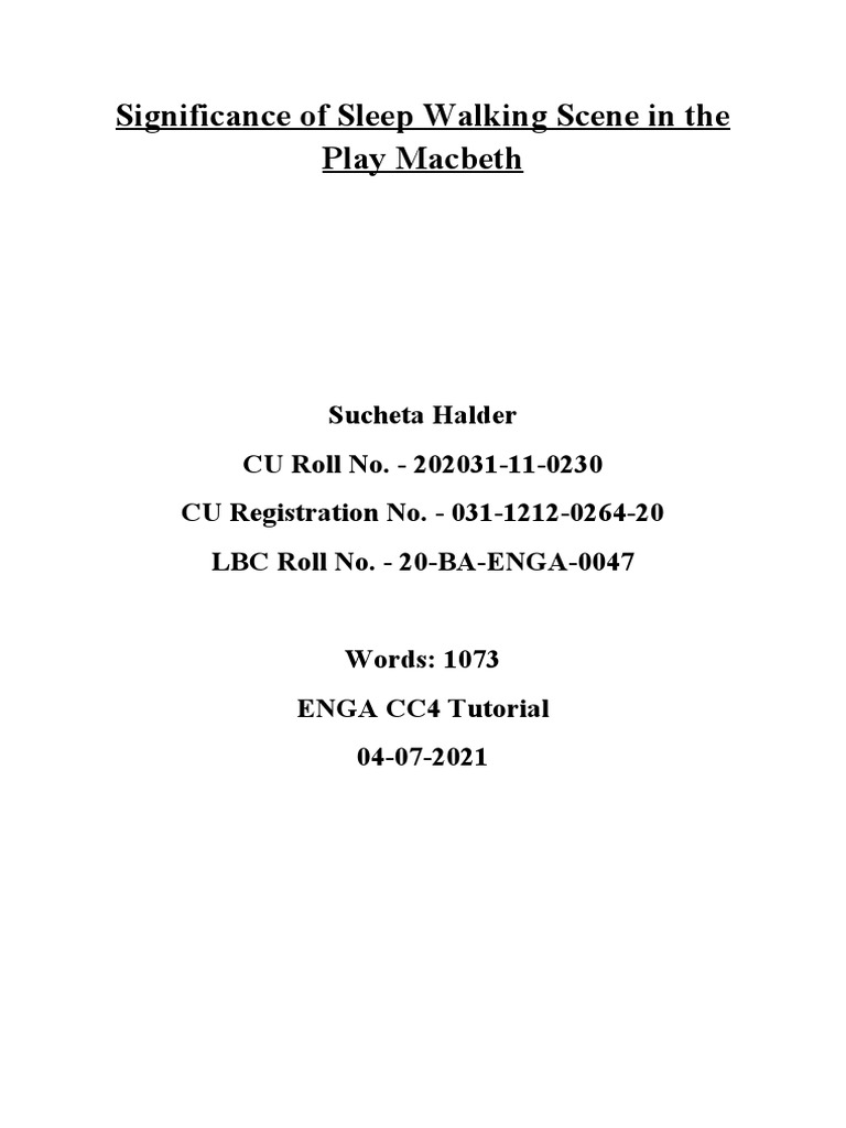 Lady Macbeth Sleepwalking Quotes