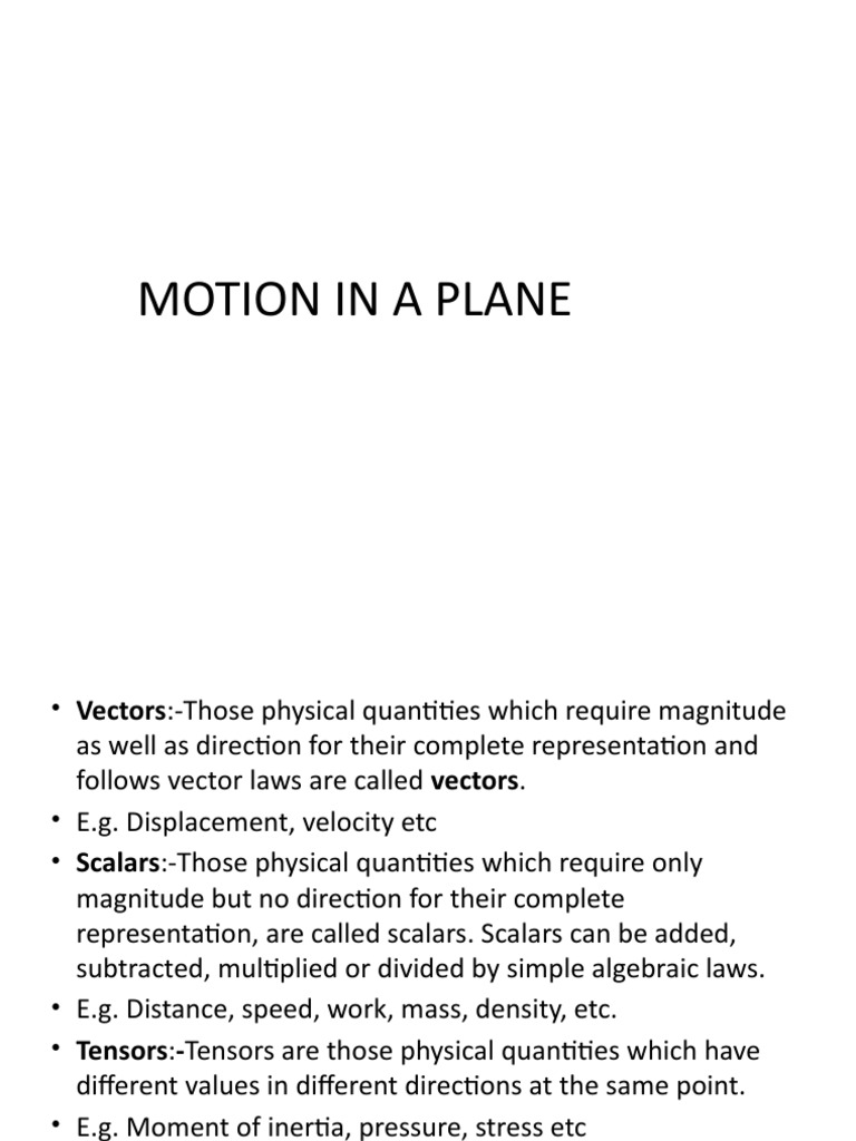 Motion in A Plane | PDF | Acceleration | Euclidean Vector Motion in A Plane | PDF | Acceleration | Euclidean Vector
