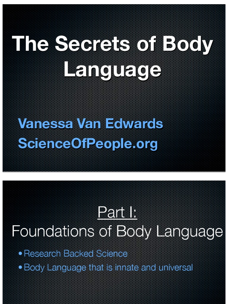 2013-05!06!11!11!47 Secrets of Body Language Slides | PDF | Body ...