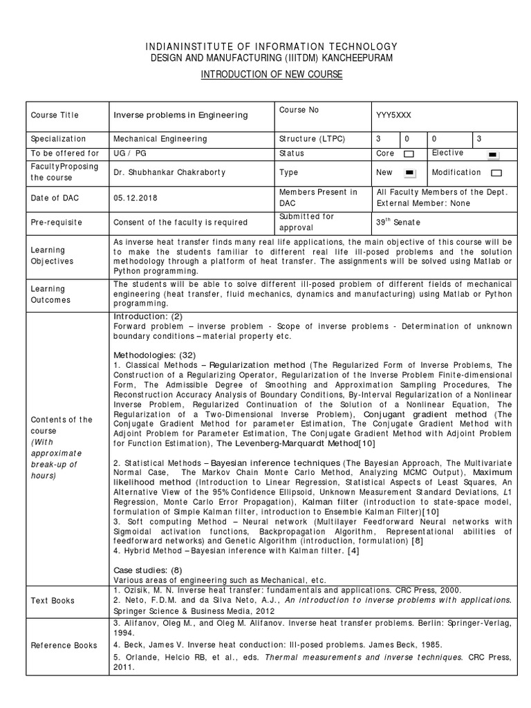 39 Inverse Problems in Engineering | PDF | Inverse Problem | Kalman Filter