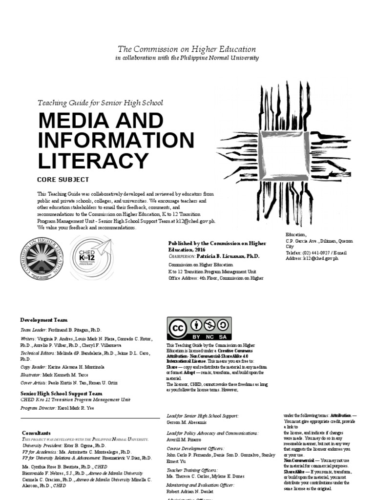 Media and Information Literacy Guide | PDF | Further Education