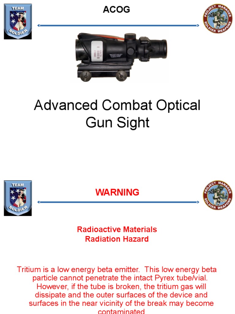 ACOG Zeroing Procedures | PDF | Telescopic Sight | Equipment