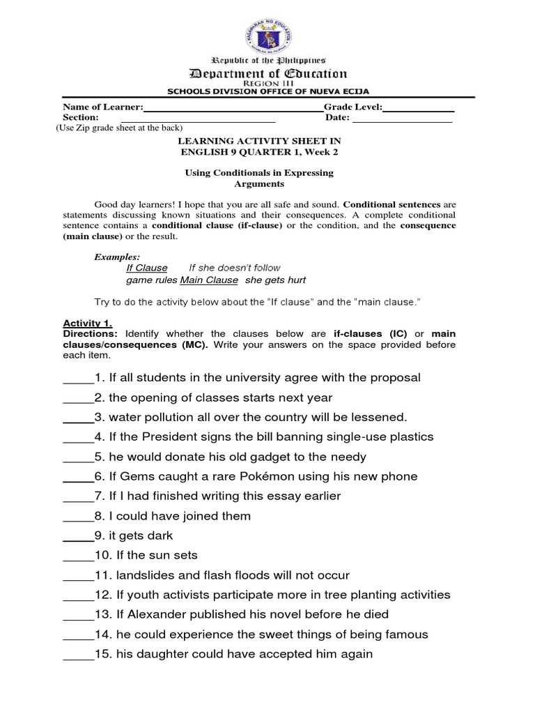 Using Conditionals in Expressing Arguments Quiz | PDF | Martin Luther ...