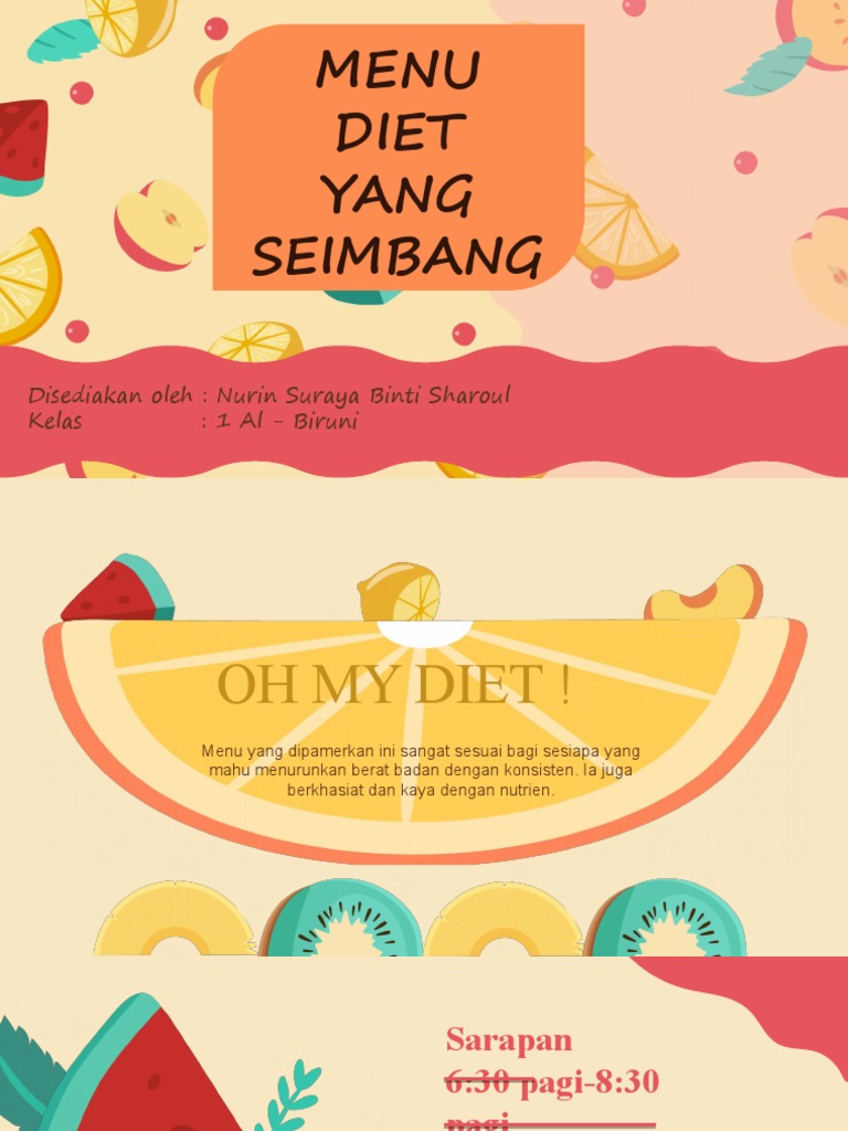 Contoh Menu Diet | PDF