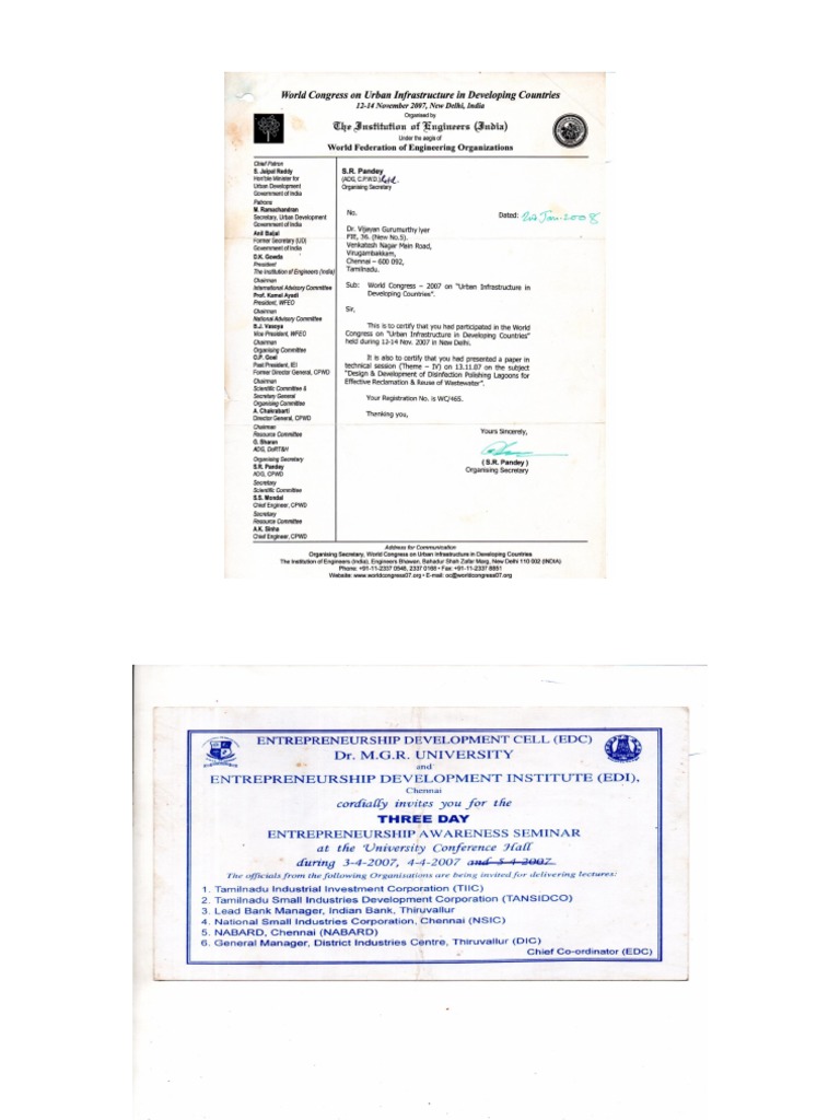 6 - Participatory Certificates in Conferences & Academic Credentials ...