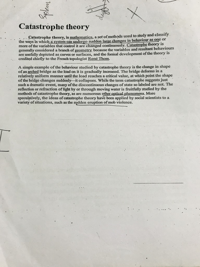 Catastrophe Theory | PDF
