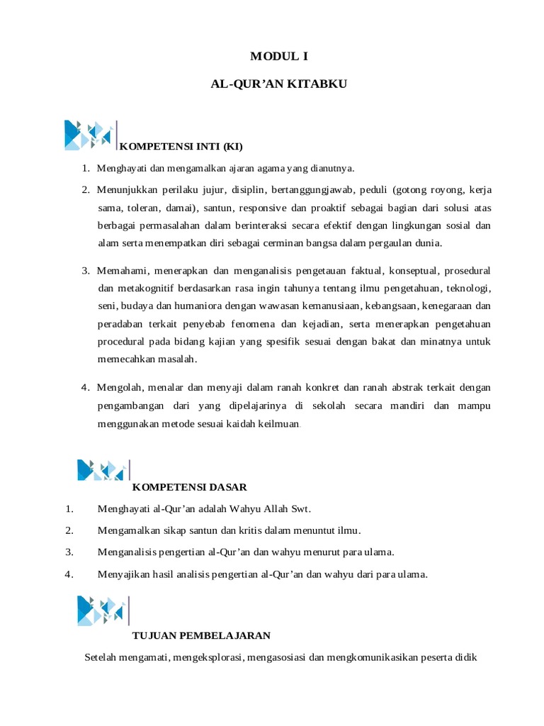 MODUL 1 QURDIS X Elearning | PDF