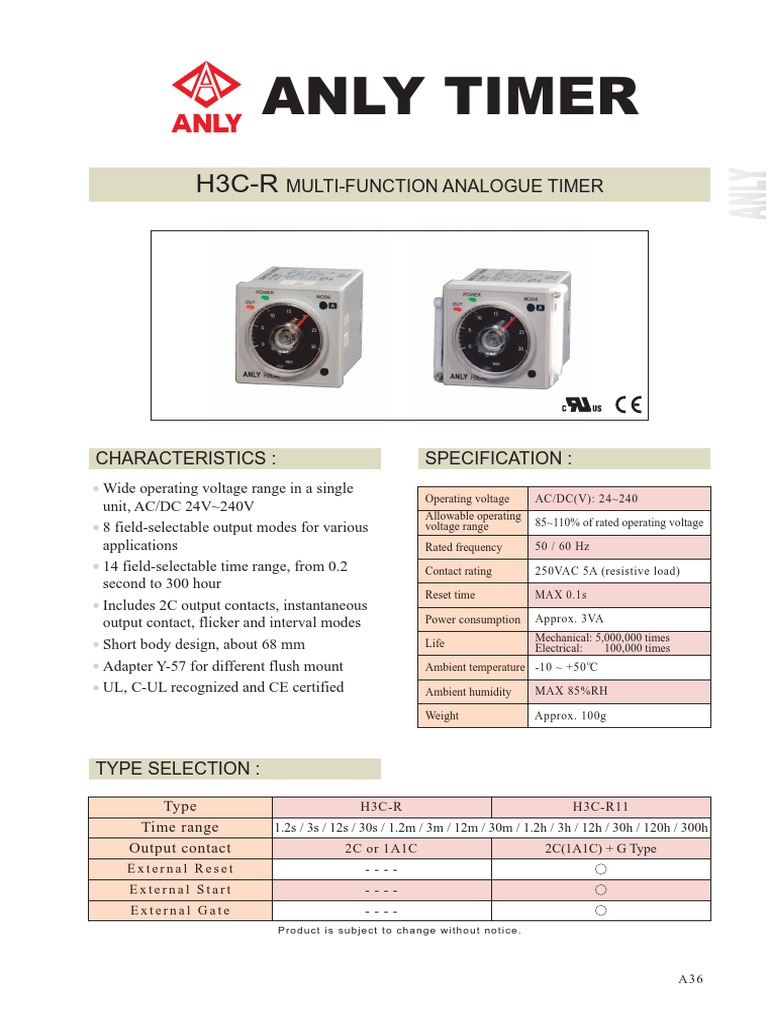 A Comprehensive Guide to the H3C-R and H3C-R11 Multi-Function Analog ...