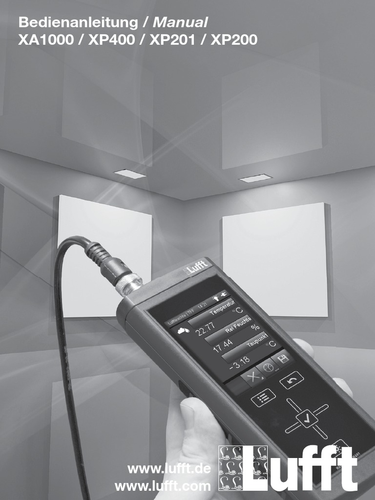 Manual Lufft Handheld XA1000 XP200 XP400 en | PDF | Flow Measurement ...