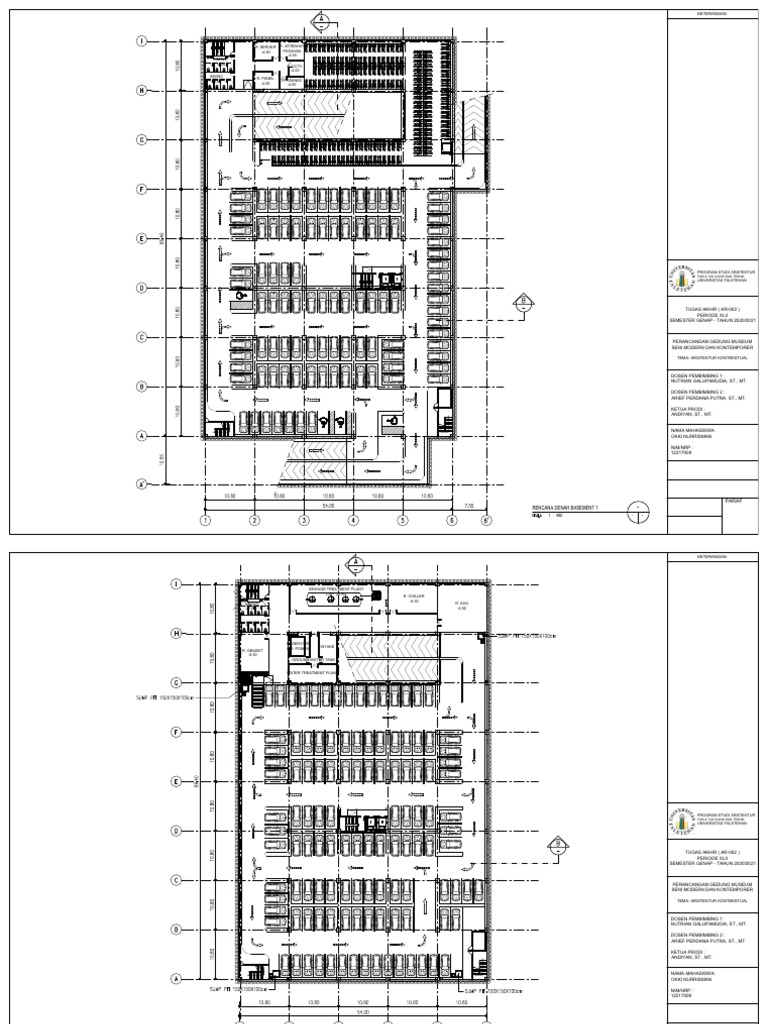 Denah Basement Museum Seni Modern | PDF