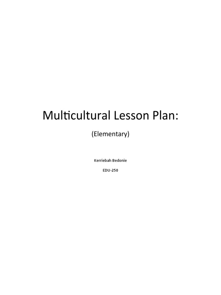 Multicultural Lesson Plan | Download Free PDF | Breads | Dough