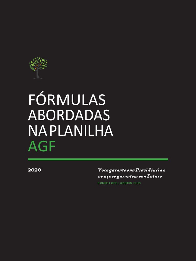 Fórmulas AGF | PDF | Dividendo | Avaliação (finanças)