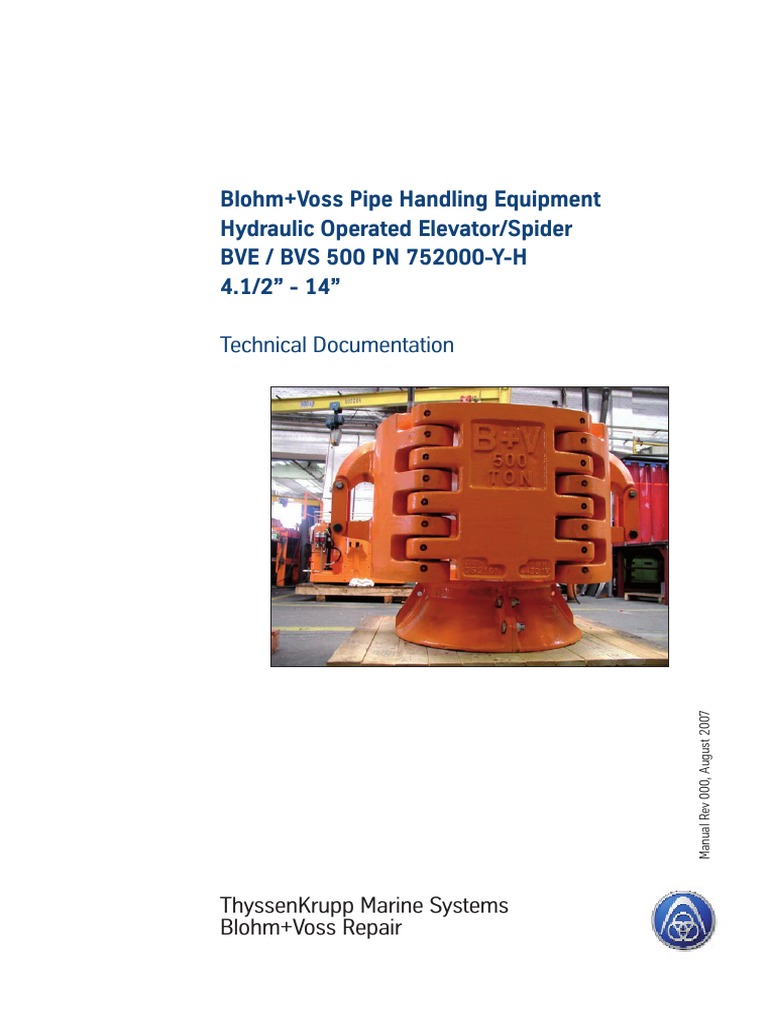 Blohm+Voss BVE/BVS 500 Manual | PDF | Elevator | Casing (Borehole)