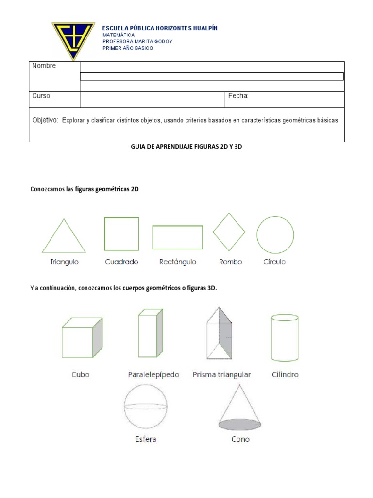 Guía de Figuras Geométricas 2D y 3D | PDF