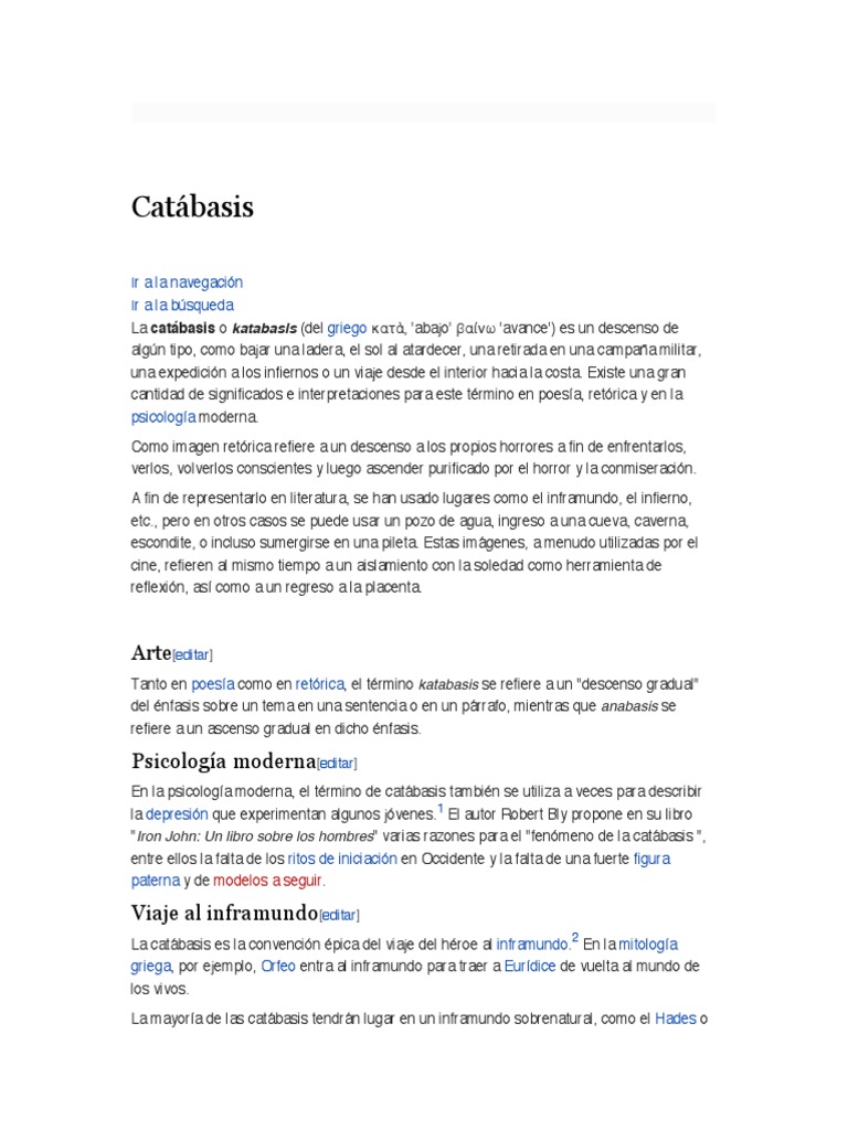 Catábasis | PDF | Inframundo griego | Religión Griega Antigua